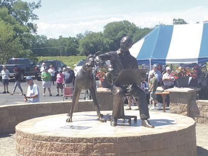 Brad Anderson Marmaduke Statue Unveiled In Brocton Chautauqua Today