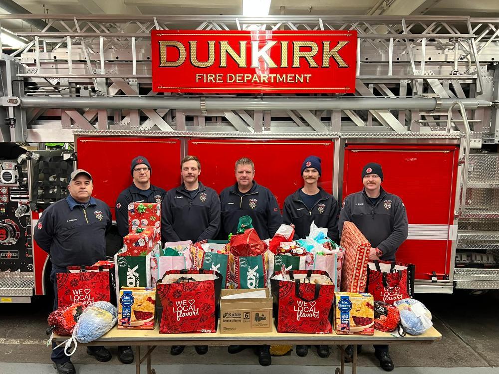 Dunkirk city firefighters spread holiday cheer to two local families ...