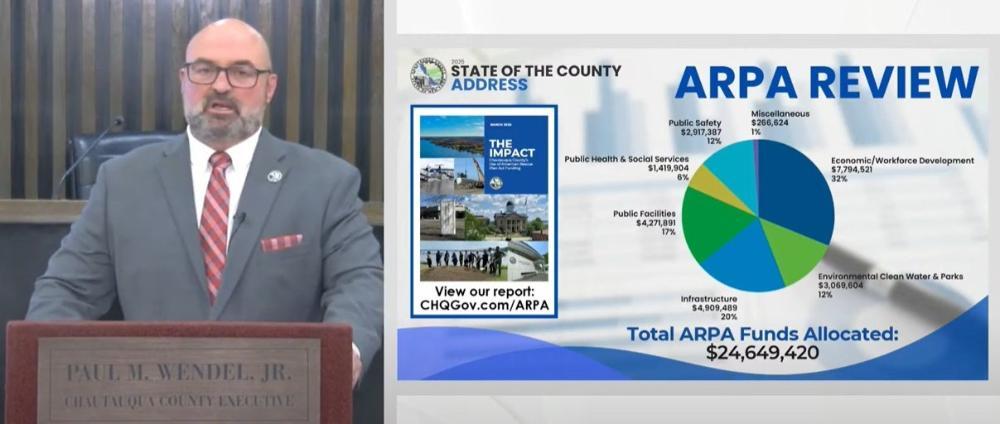 Wendel Delivers Report on County's Use of ARPA Funds | Chautauqua Today