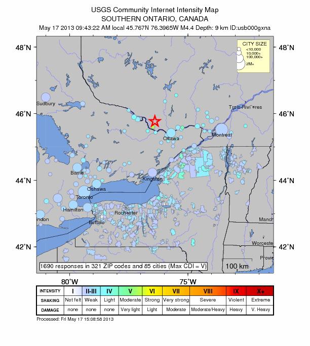 Canadian quake felt in WNY | Chautauqua Today