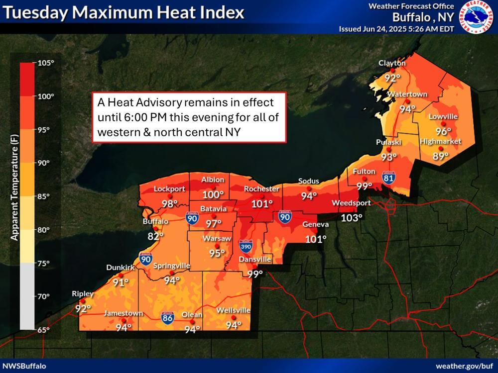 One More Hot and Humid Day Expected for WNY | Chautauqua Today