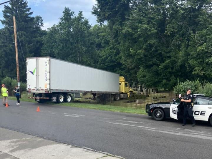 Tractor-Trailer Crashes Through Fence at Forest Hill Cemetery ...